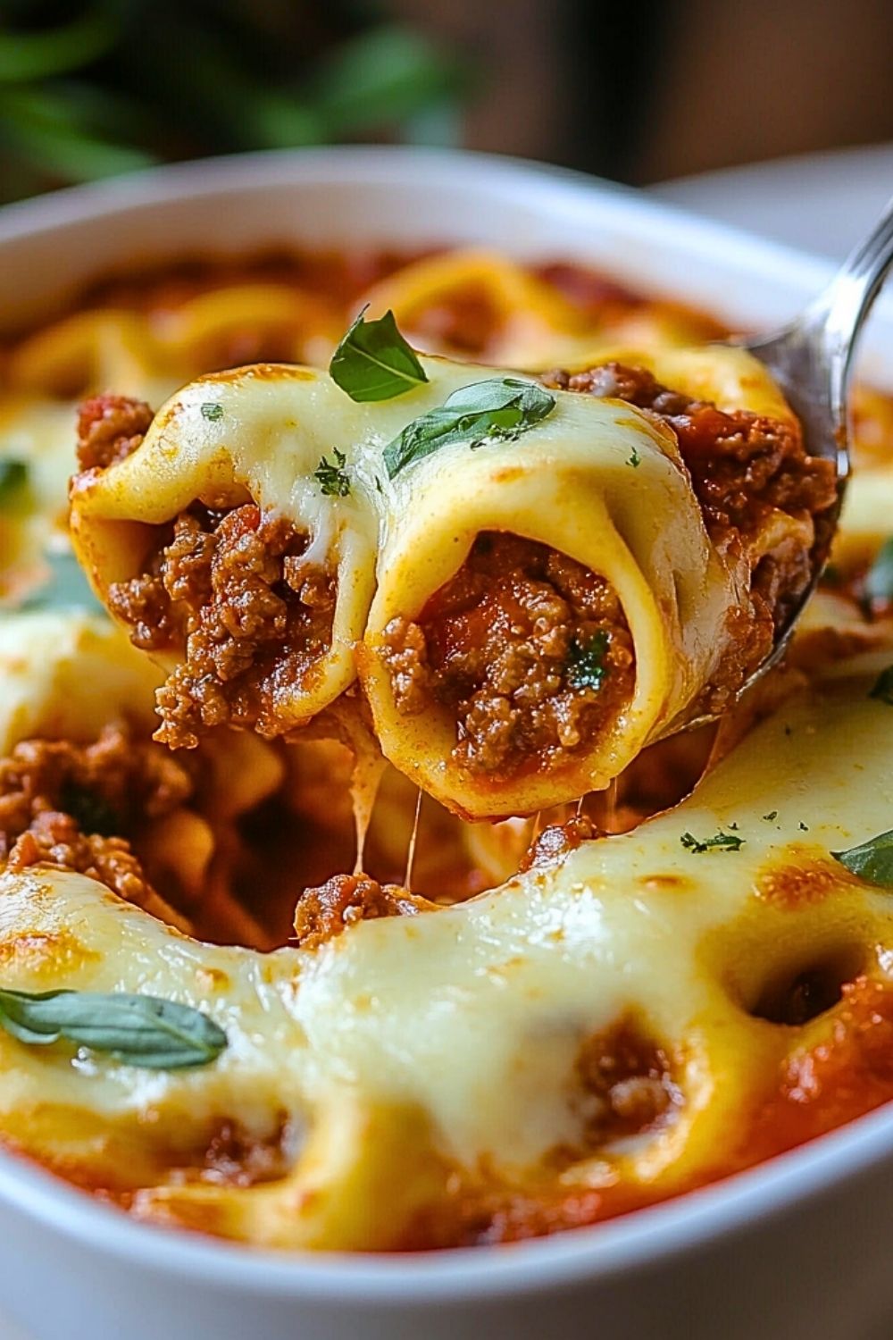 Cheesy Baked Tortellini with Meat Sauce - Ava Chef Life