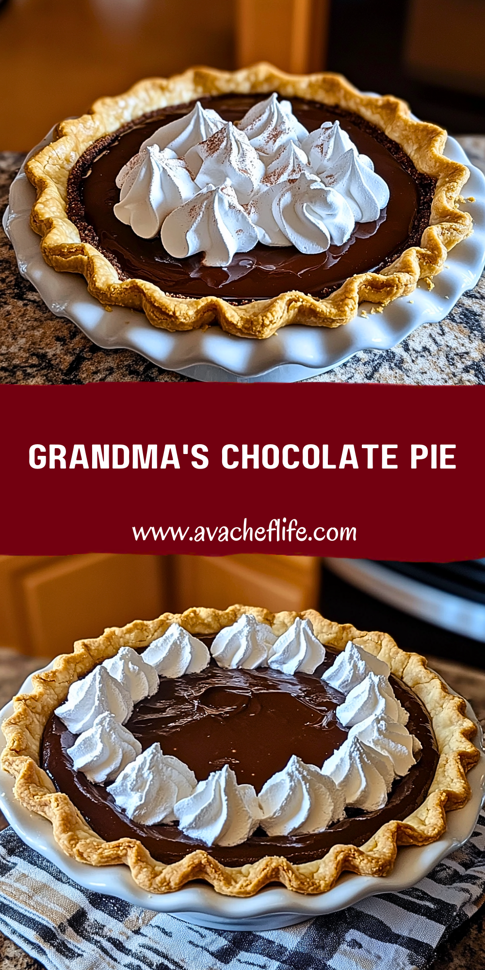 Grandma's Chocolate Pie - Ava Chef Life