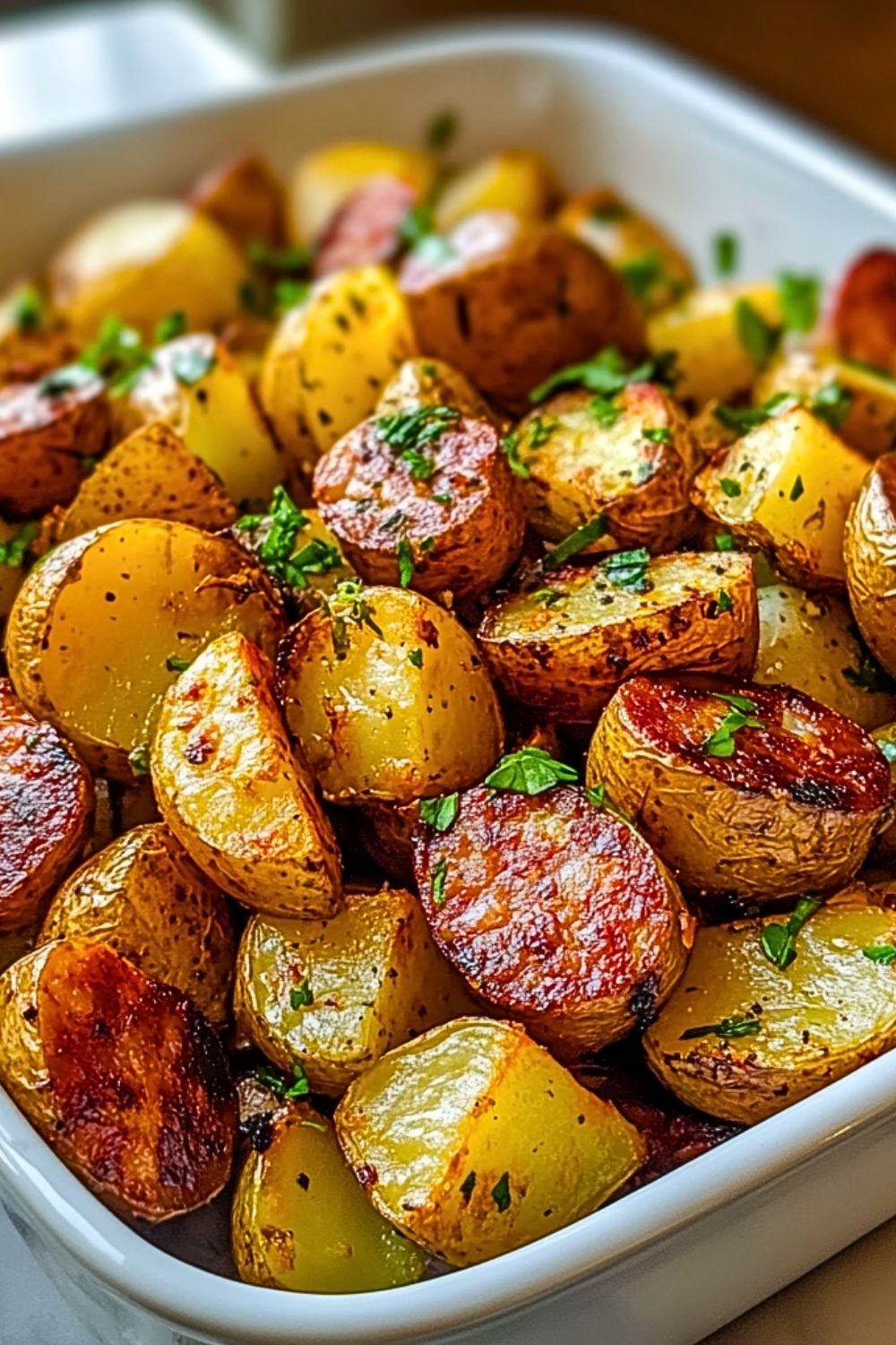 Oven Roasted Smoked Sausage Potatoes