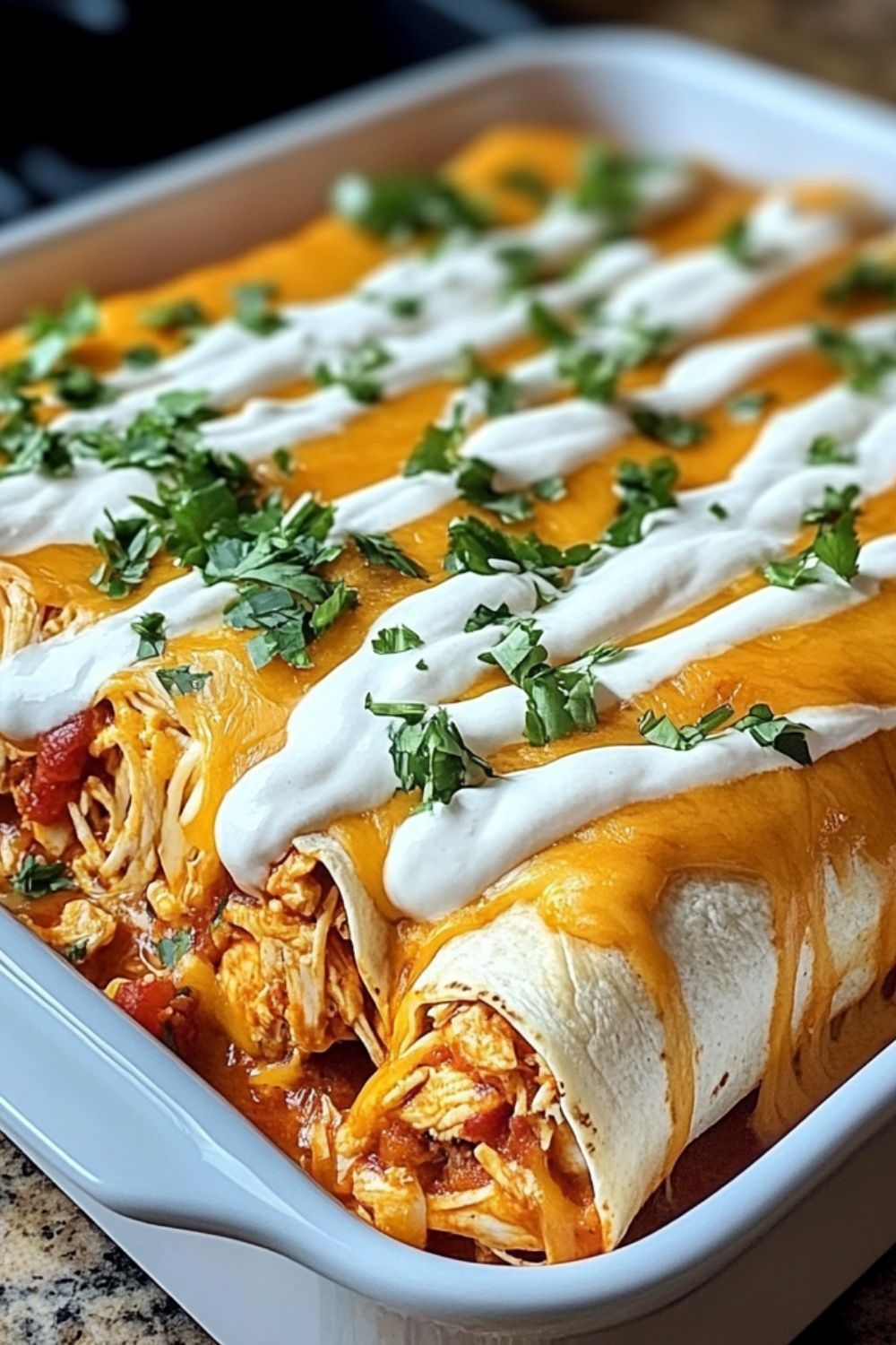 Smothered Baked Chicken Burritos - Ava Chef Life