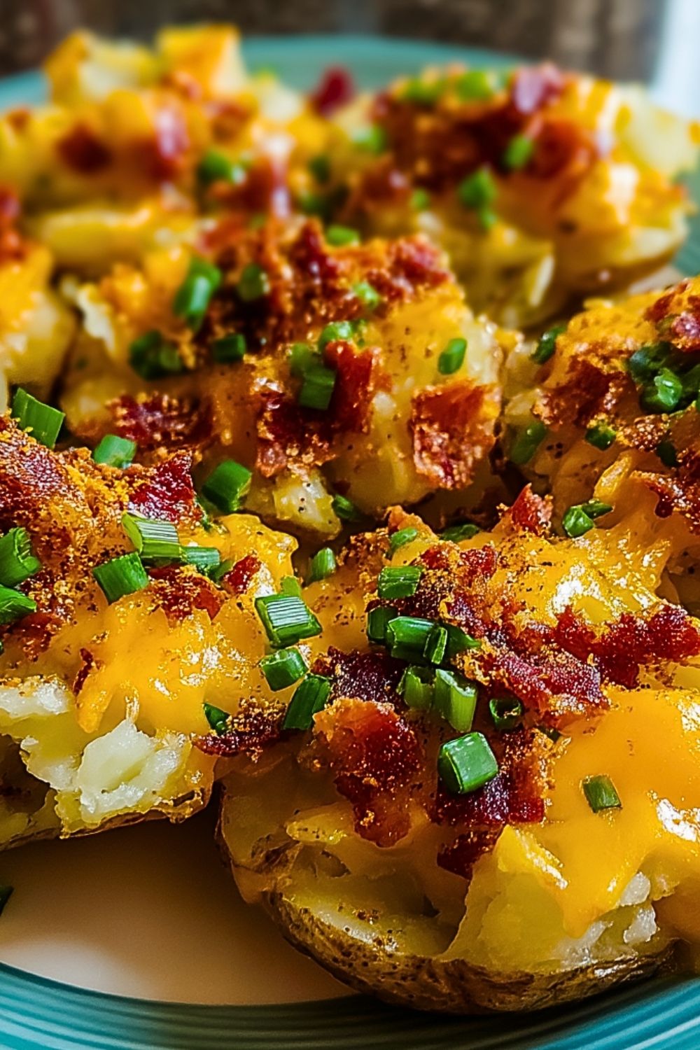 Cheesy Loaded Smashed Potatoes Recipe - Ava Chef Life