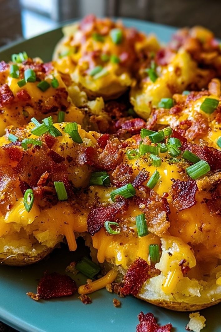 Cheesy Loaded Smashed Potatoes Recipe – Ava Chef Life