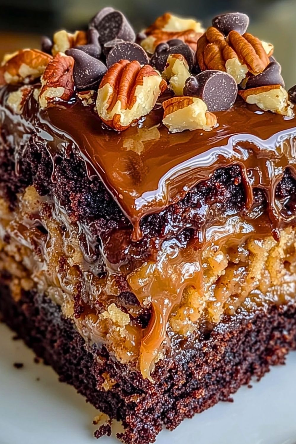 German Chocolate Poke Cake - Ava Chef Life