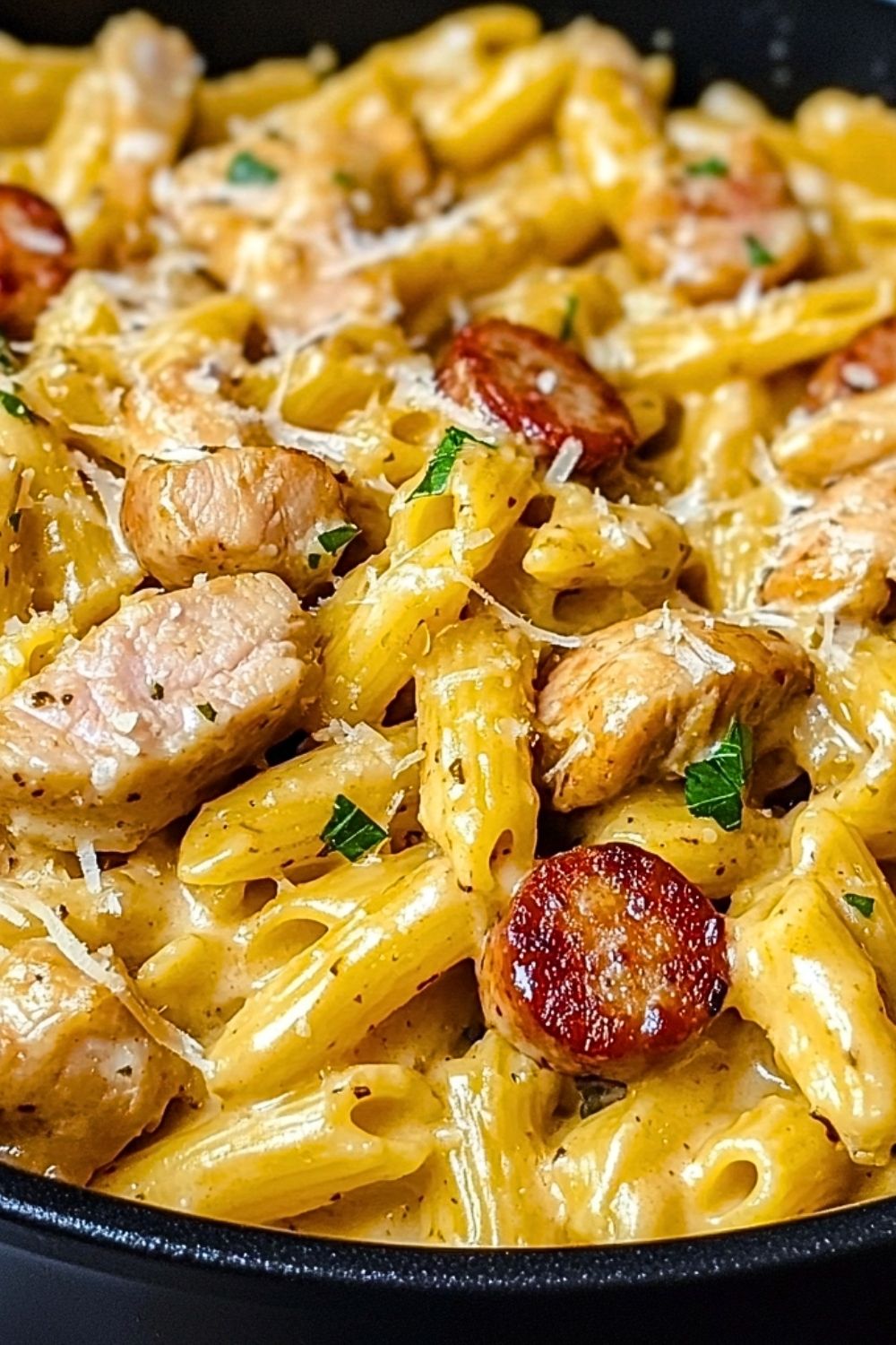 One-Pot Creamy Honey Chicken & Sausage Pasta - Ava Chef Life