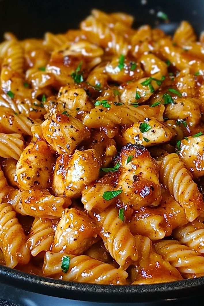 One-Pot Honey Garlic BBQ Chicken Pasta - Ava Chef Life