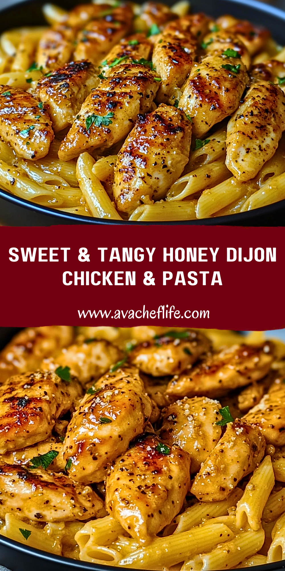 Sweet & Tangy Honey Dijon Chicken & Pasta - Ava Chef Life