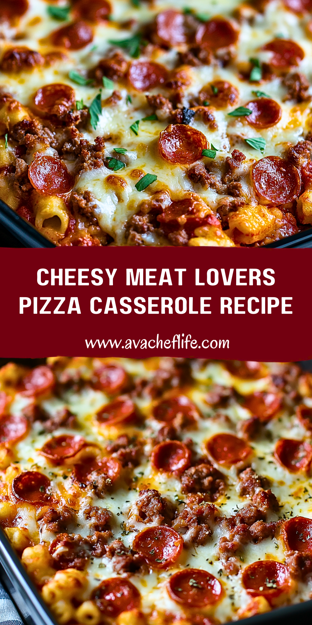 Cheesy Meat Lovers Pizza Casserole - Ava Chef Life