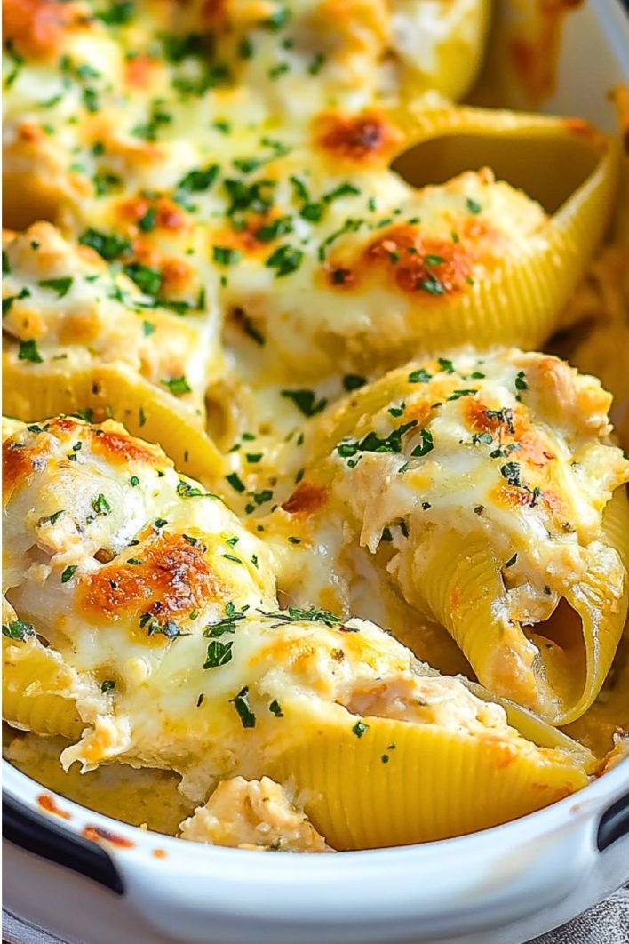 Chicken Scampi Stuffed Shells - Ava Chef Life