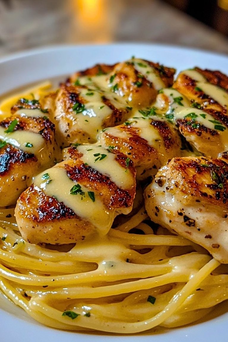 Creamy Garlic Butter Chicken & Linguine in Alfredo Sauce - Ava Chef Life