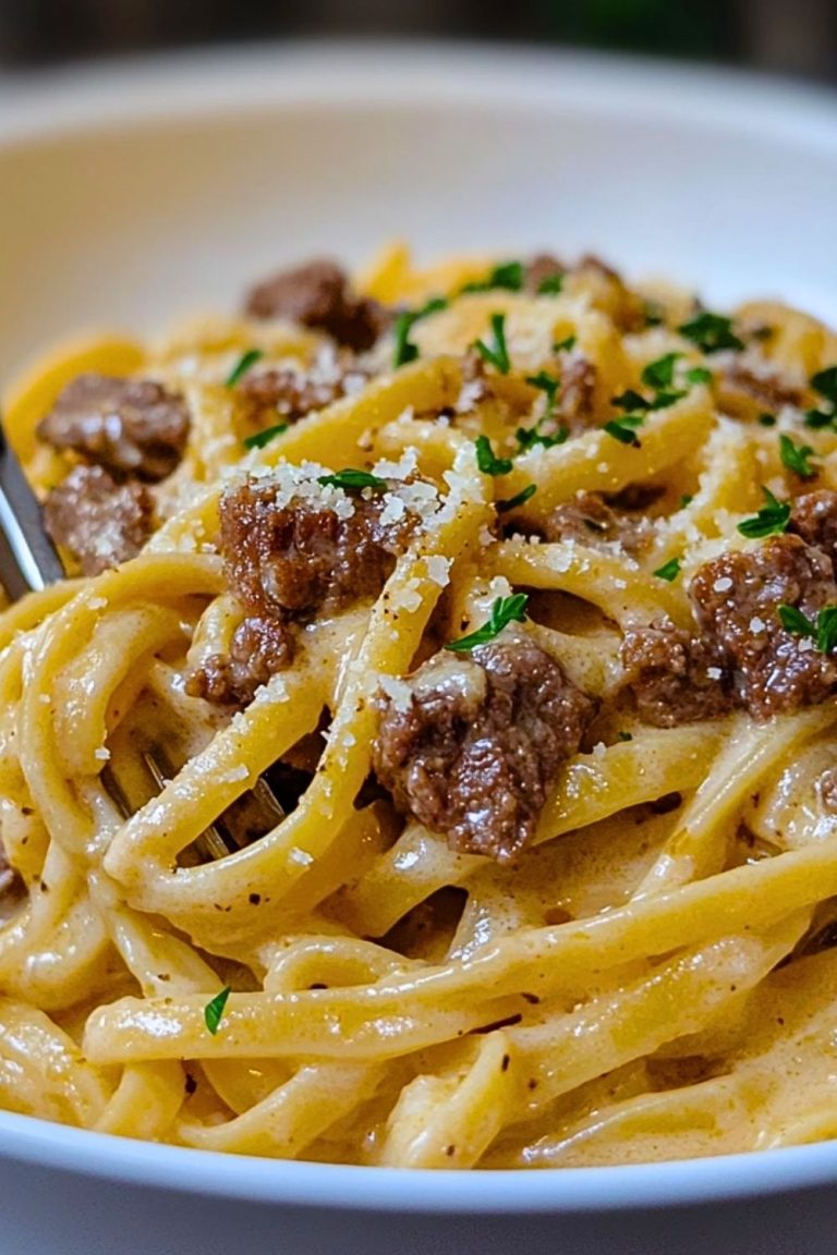 Garlic Butter Beef Linguine in Creamy Parmesan Sauce - Ava Chef Life