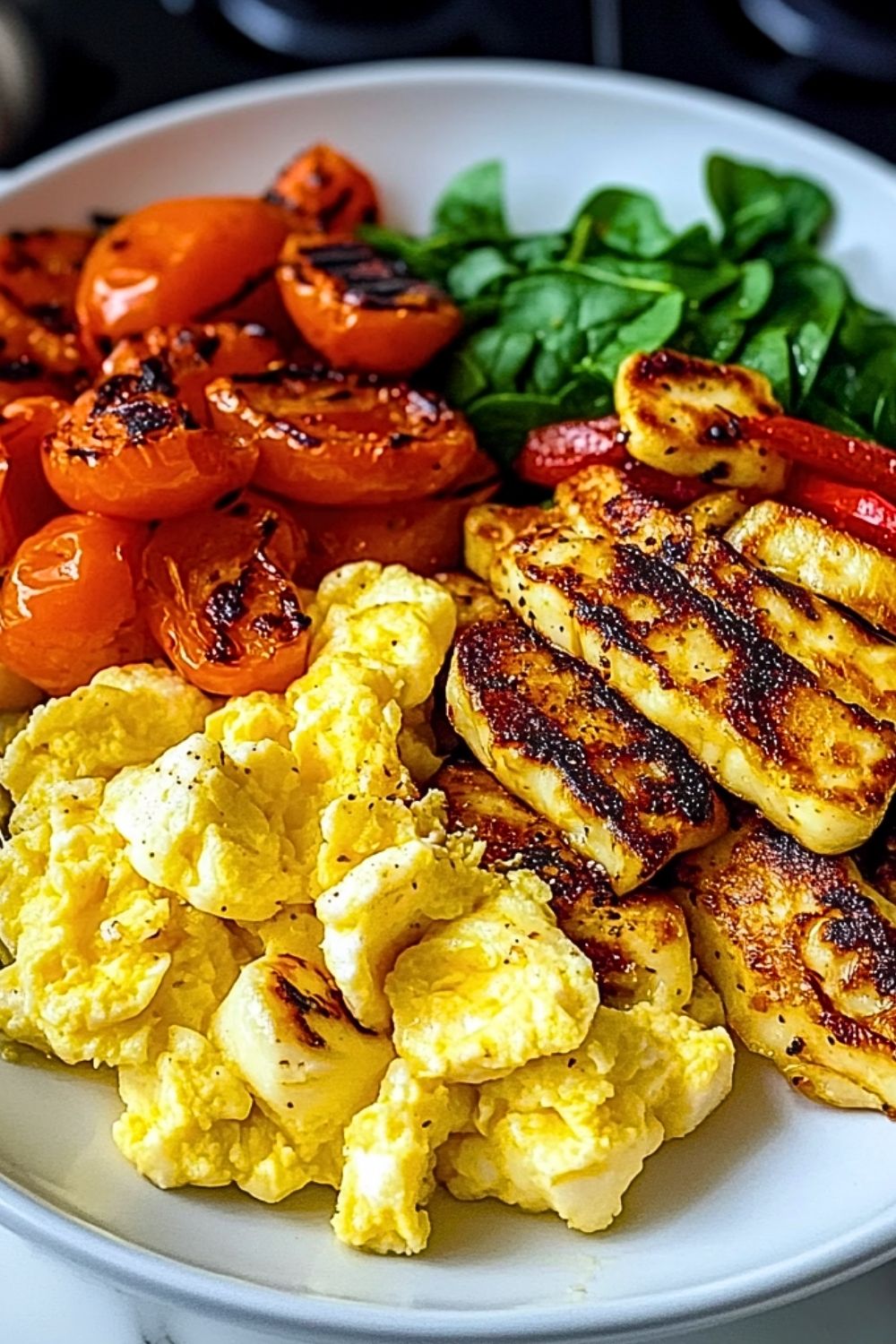 Halloumi and Scrambled Egg Power Plate - Ava Chef Life