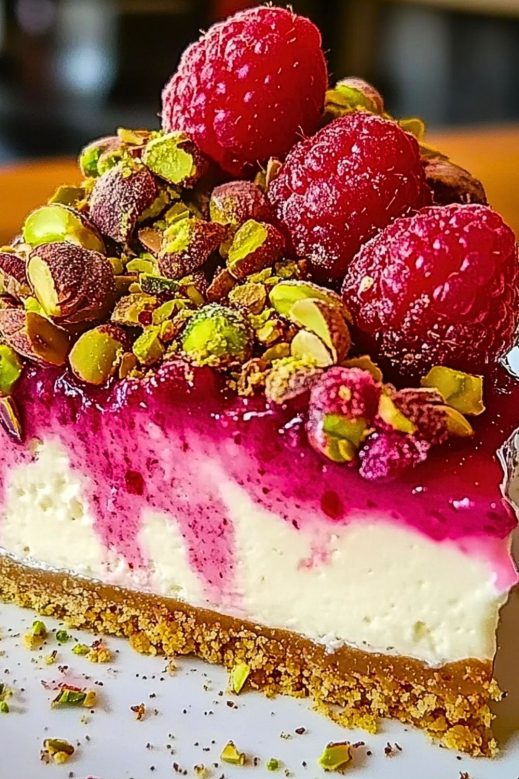 Raspberry Pistachio Cheesecake - Ava Chef Life