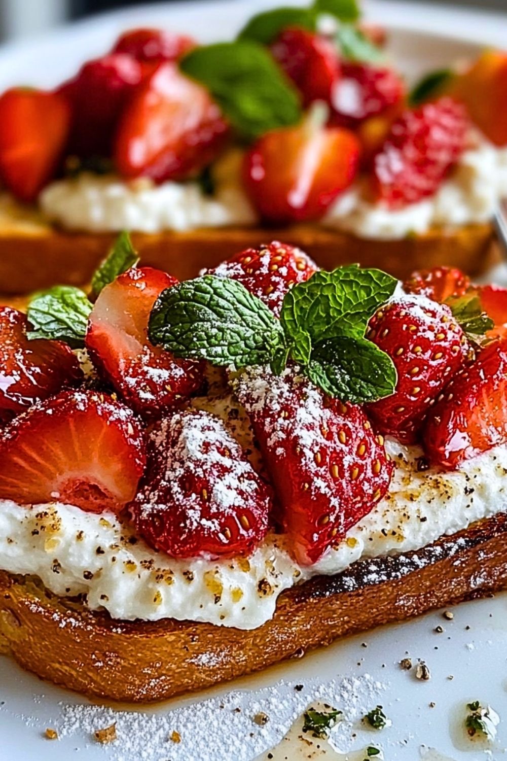 Roasted Strawberry Whipped Ricotta Toast - Ava Chef Life