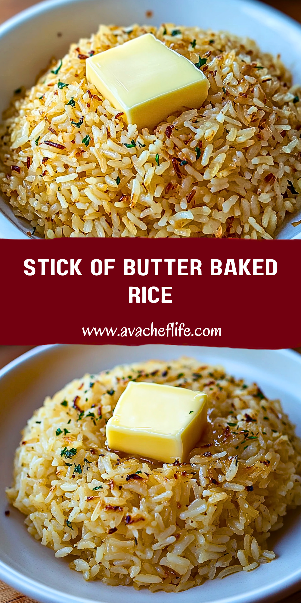 Stick of Butter Baked Rice - Ava Chef Life