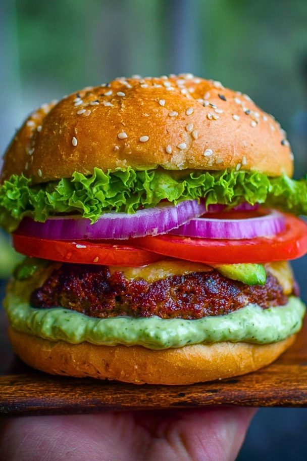 Chipotle Burgers with Avocado Sauce - Ava Chef Life