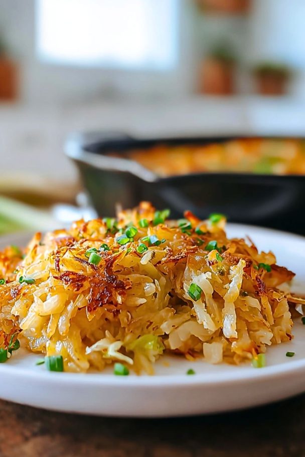 Irish Cheddar & Cabbage Hash Brown Skillet - Ava Chef Life