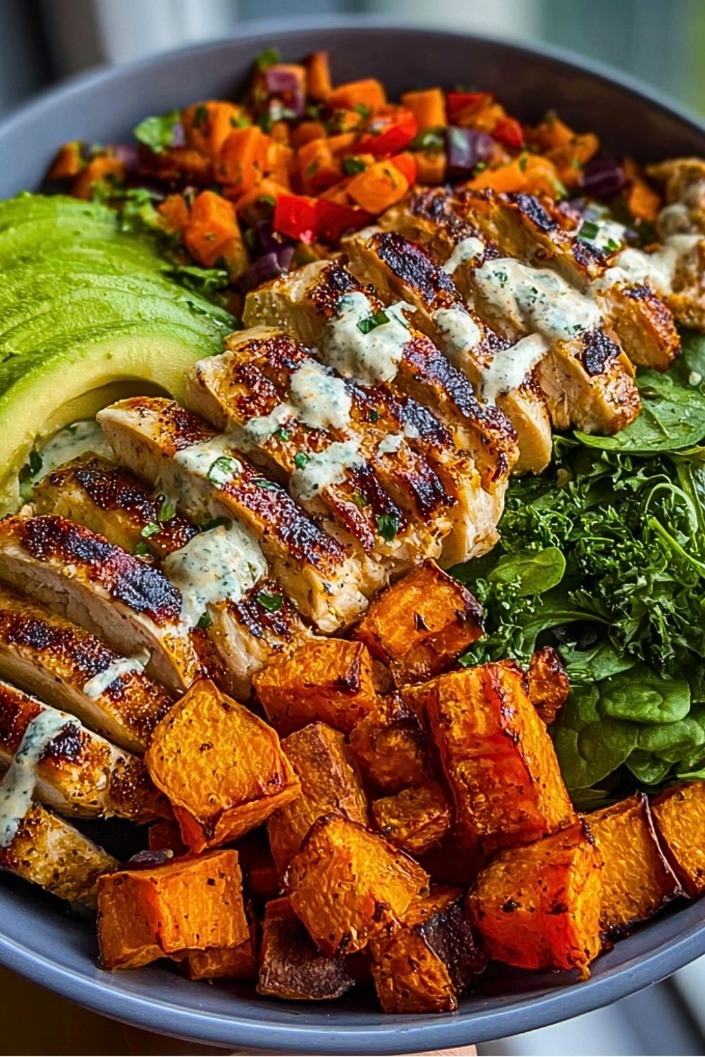 Loaded Grilled Chicken & Sweet Potato Power Bowl - Ava Chef Life