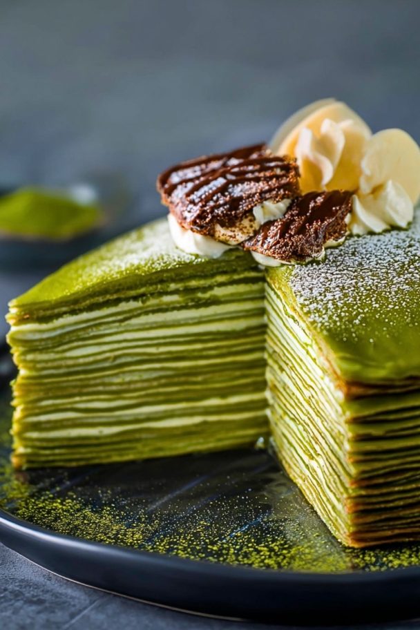 Matcha Crepe Cake - Ava Chef Life