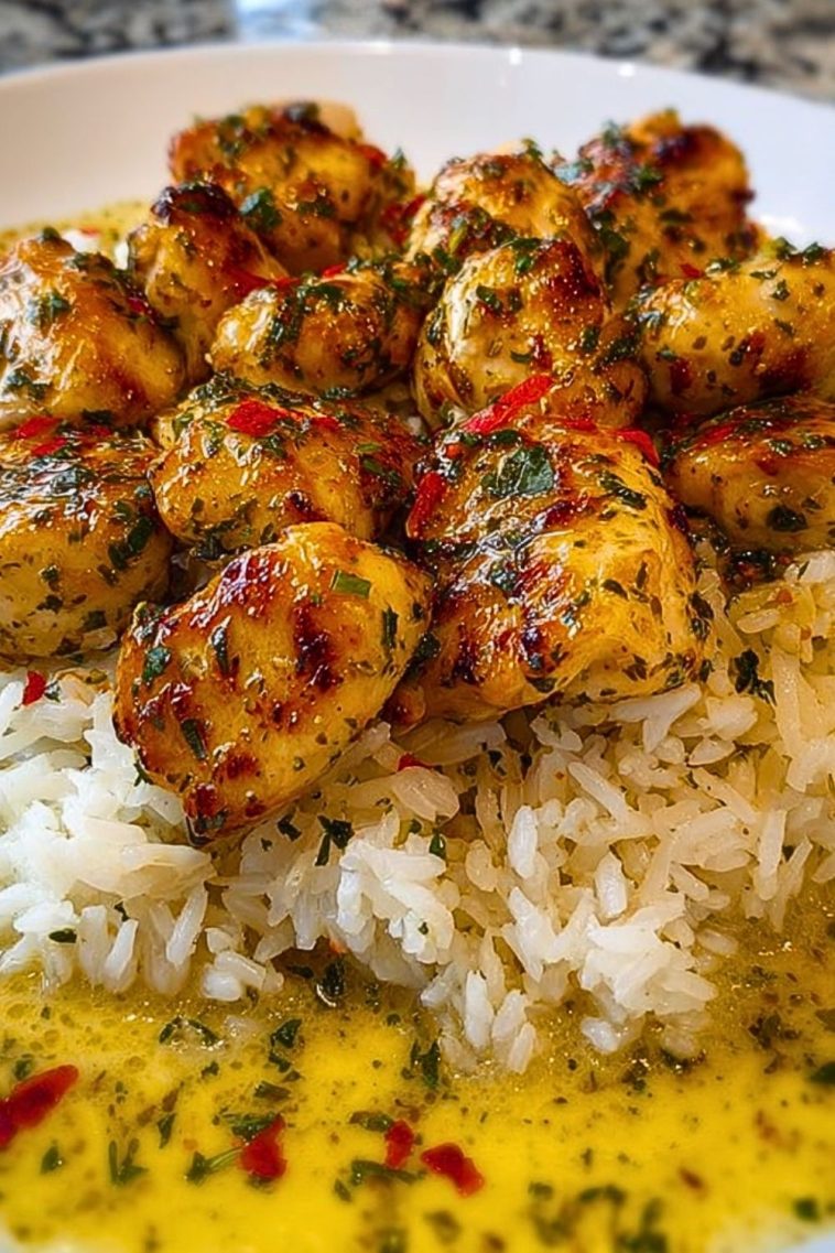 Chicken Scampi with Creamy Garlic Parmesan Rice - Ava Chef Life