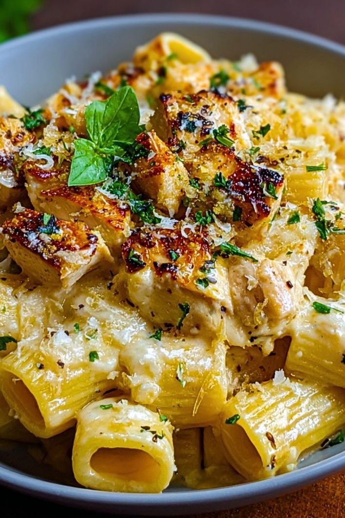 Creamy Garlic Butter Chicken Rigatoni Recipe - Ava Chef Life