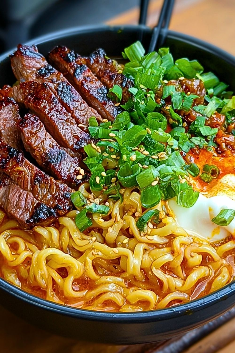 Spicy Korean Ramen with Grilled Beef & Creamy Sauce - Ava Chef Life