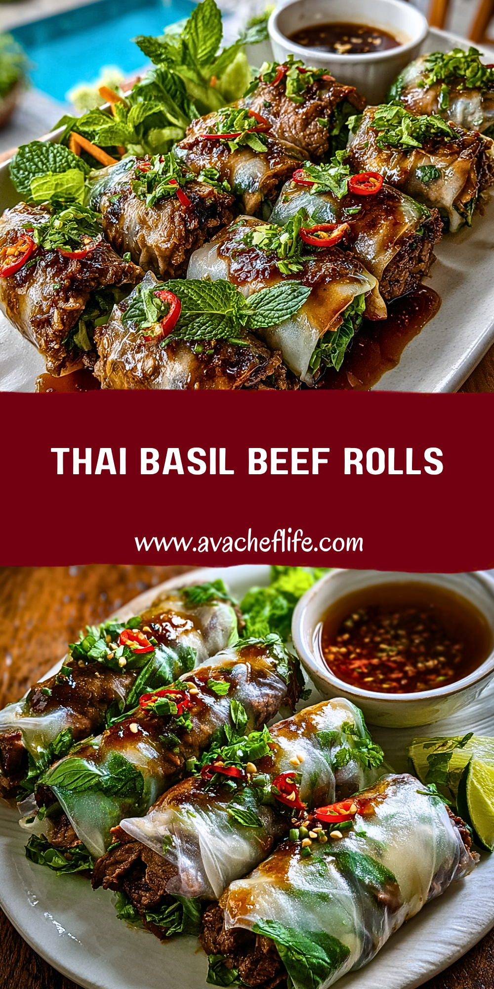 Thai Basil Beef Rolls - Ava Chef Life