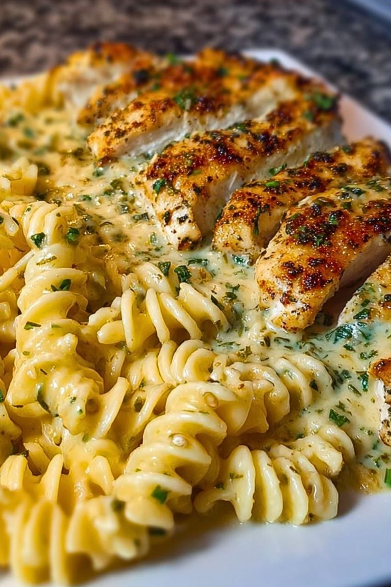 Cheesy Twisted Pasta with Creamy Garlic Parmesan Chicken - Ava Chef Life