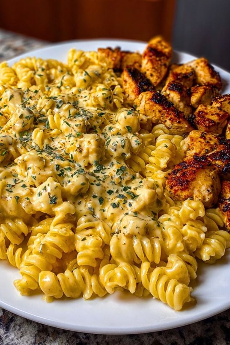 Cheesy Velveeta Chicken Twisted Pasta with Mozzarella Garlic Sauce ...