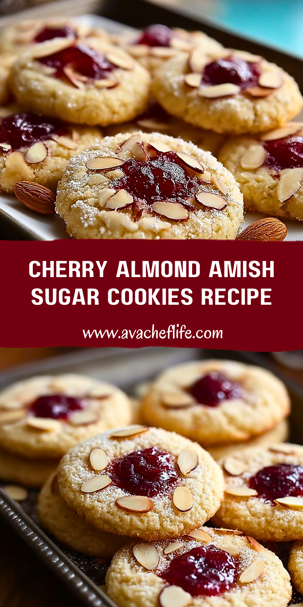 Cherry Almond Amish Sugar Cookies Recipe - Ava Chef Life