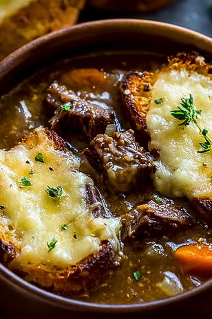 French Onion Short Rib Soup with Gruyère Toast - Ava Chef Life