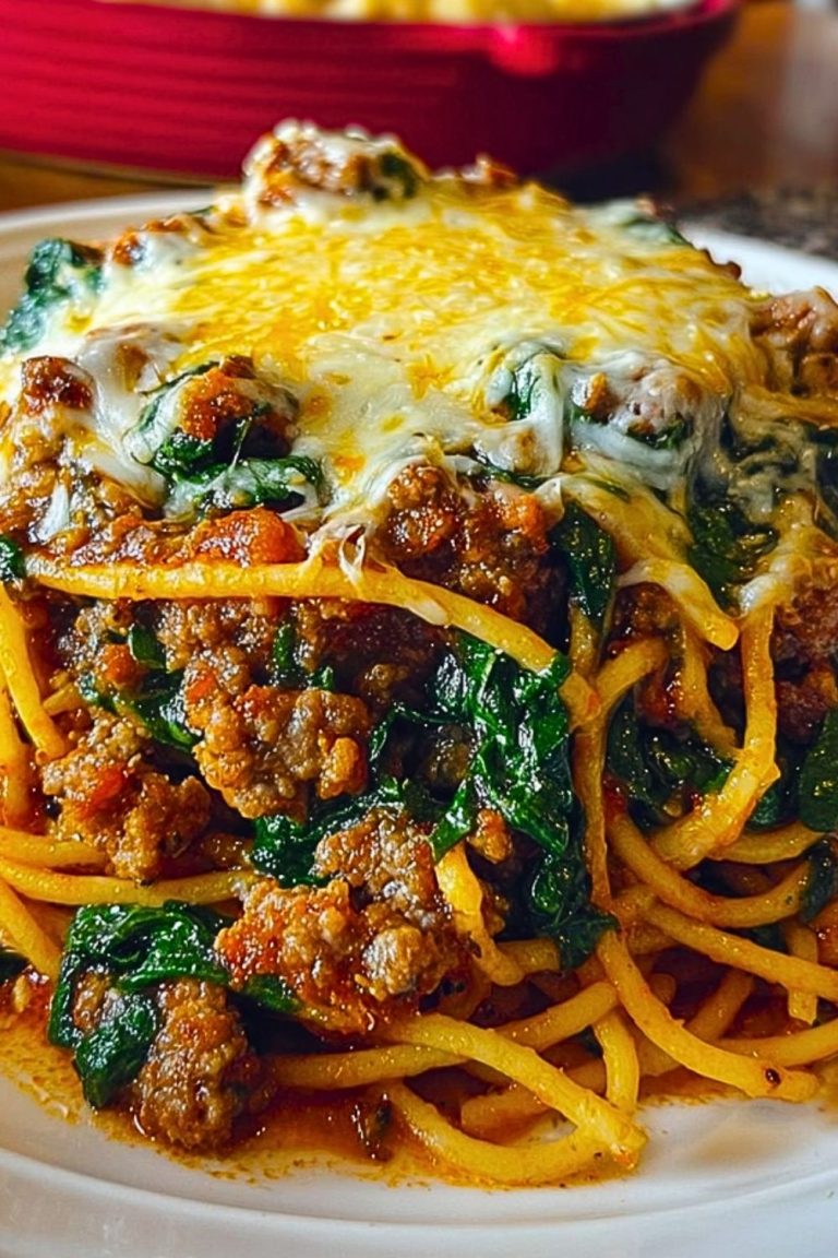 Garlic Butter Spaghetti with Cheesy Italian Sausage and Spinach - Ava ...