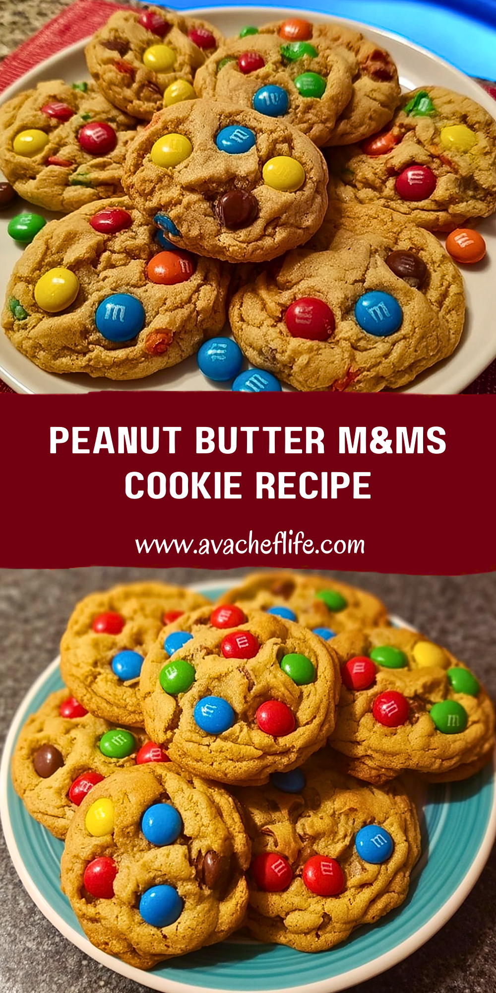 Peanut Butter M&Ms Cookie Recipe - Ava Chef Life