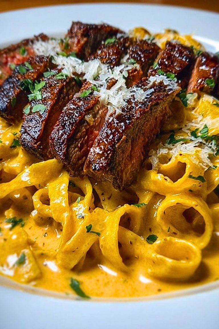 Velveeta Steak Fettuccine with Garlic Butter Cream Sauce - Ava Chef Life