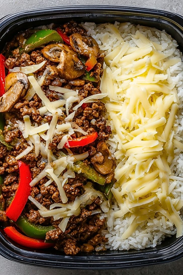 Ground Beef Philly Cheesesteak Meal Prep - Ava Chef Life