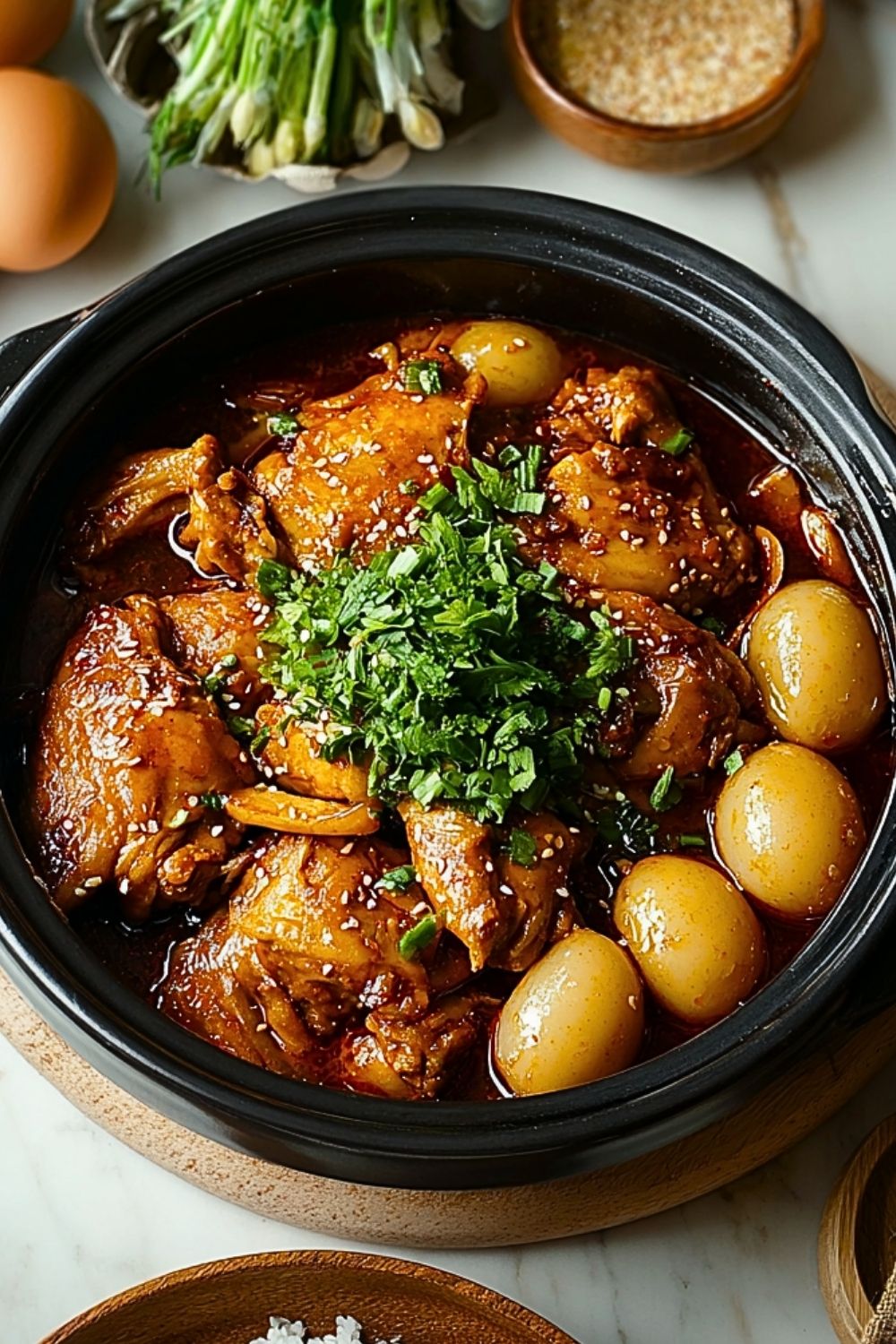 Jjimdak Korean Braised Chicken - Ava Chef Life