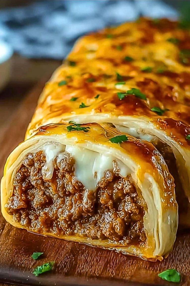 Ultimate Cheesy Ground Beef Roll - Ava Chef Life