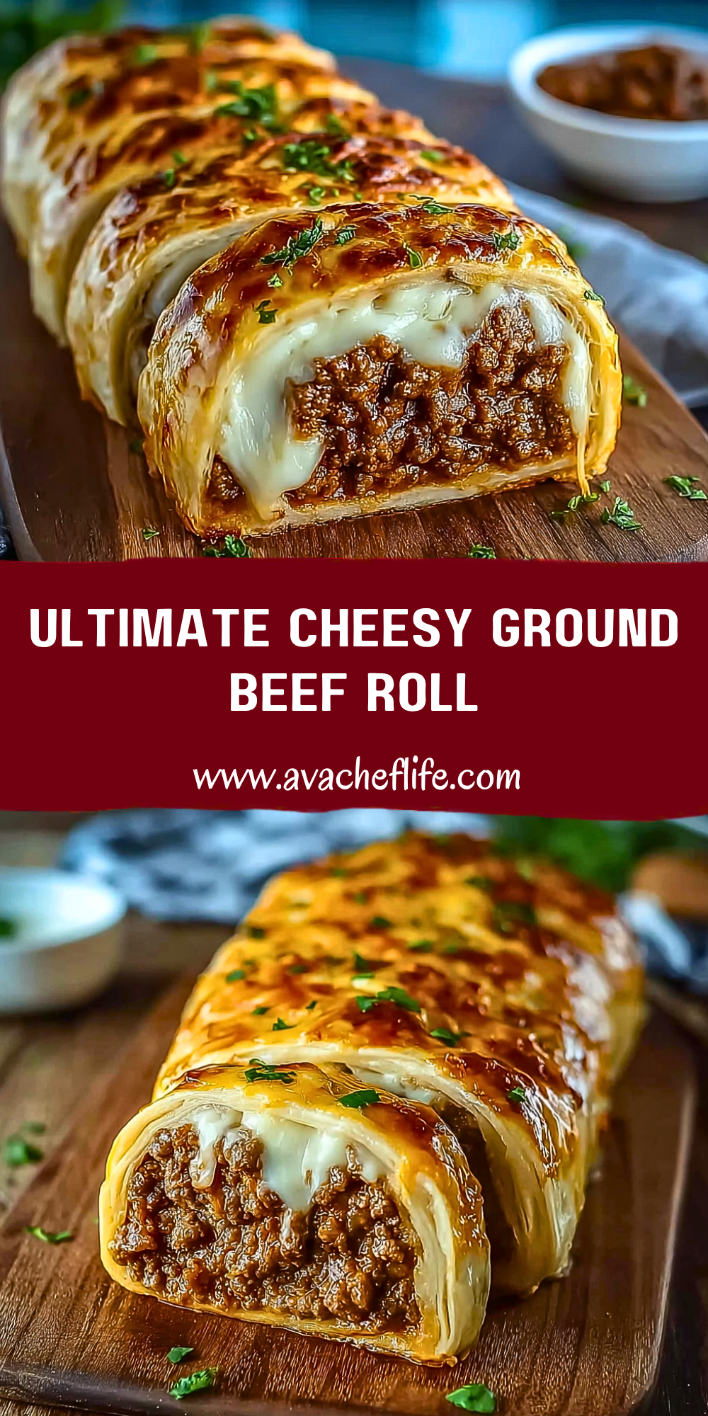 Ultimate Cheesy Ground Beef Roll - Ava Chef Life